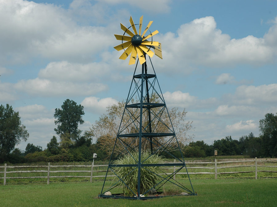 20' 4-Legged Powder Coated Windmill Aeration System | Herrmann's Fish Farm