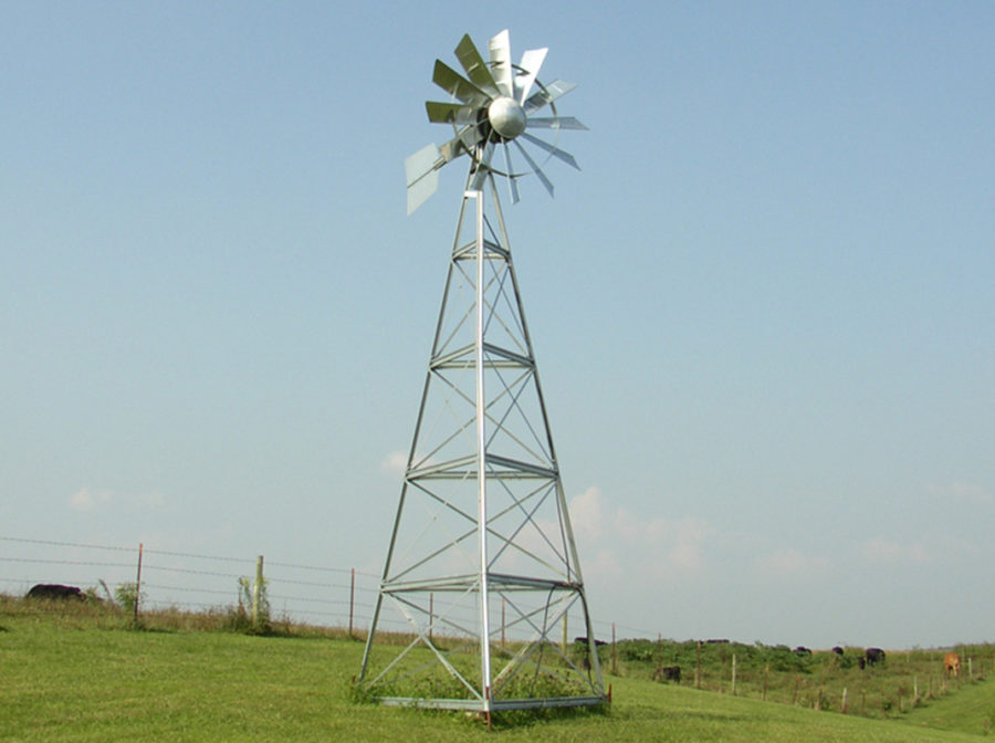 Galvanized Ornamental 3-legged tower | Herrmann's Fish Farm